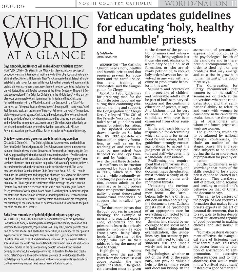 North Country Catholic Newspaper