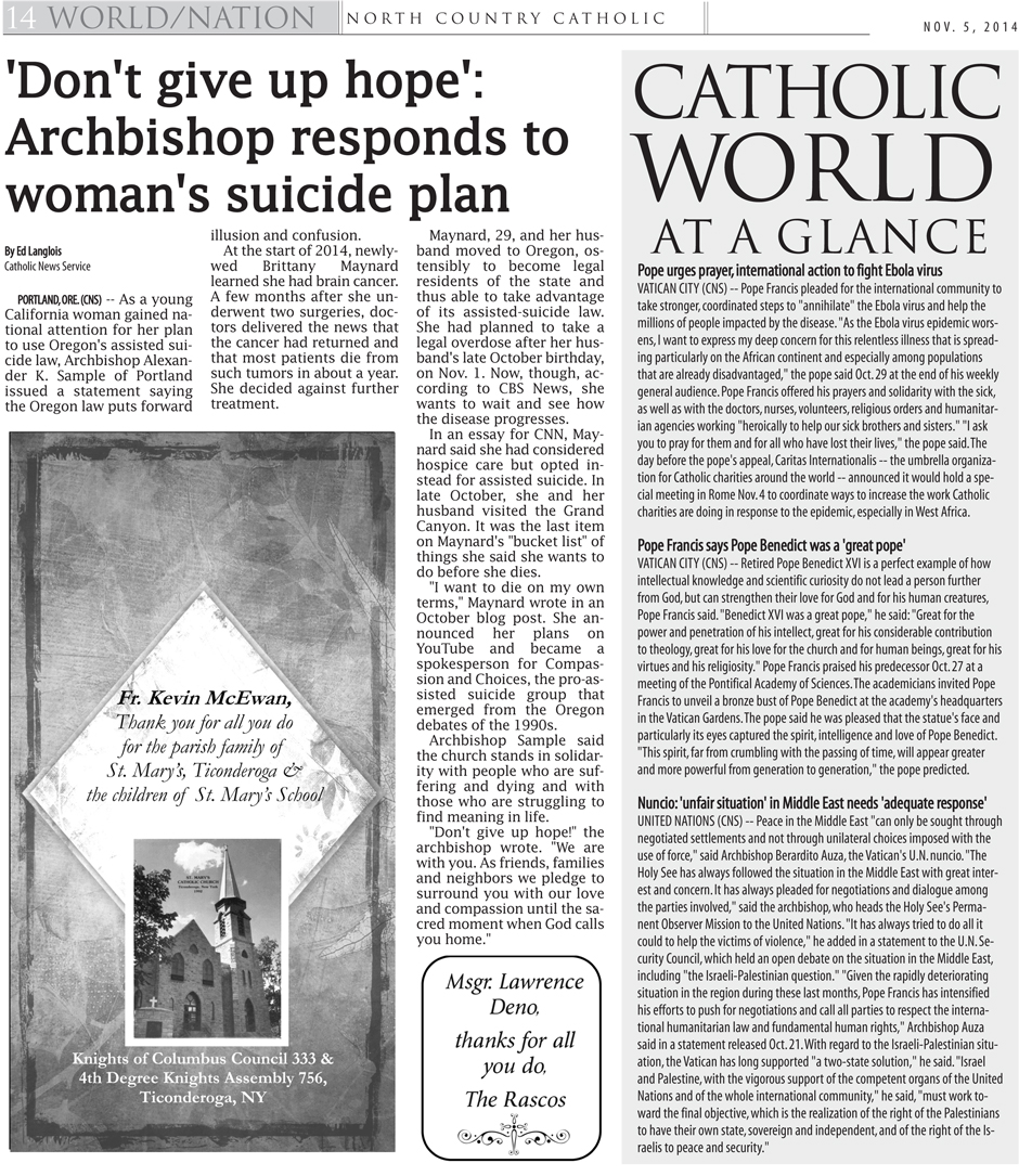 North Country Catholic Newspaper