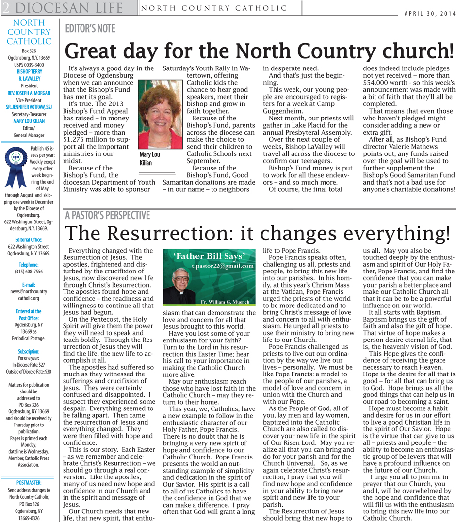 North Country Catholic Newspaper