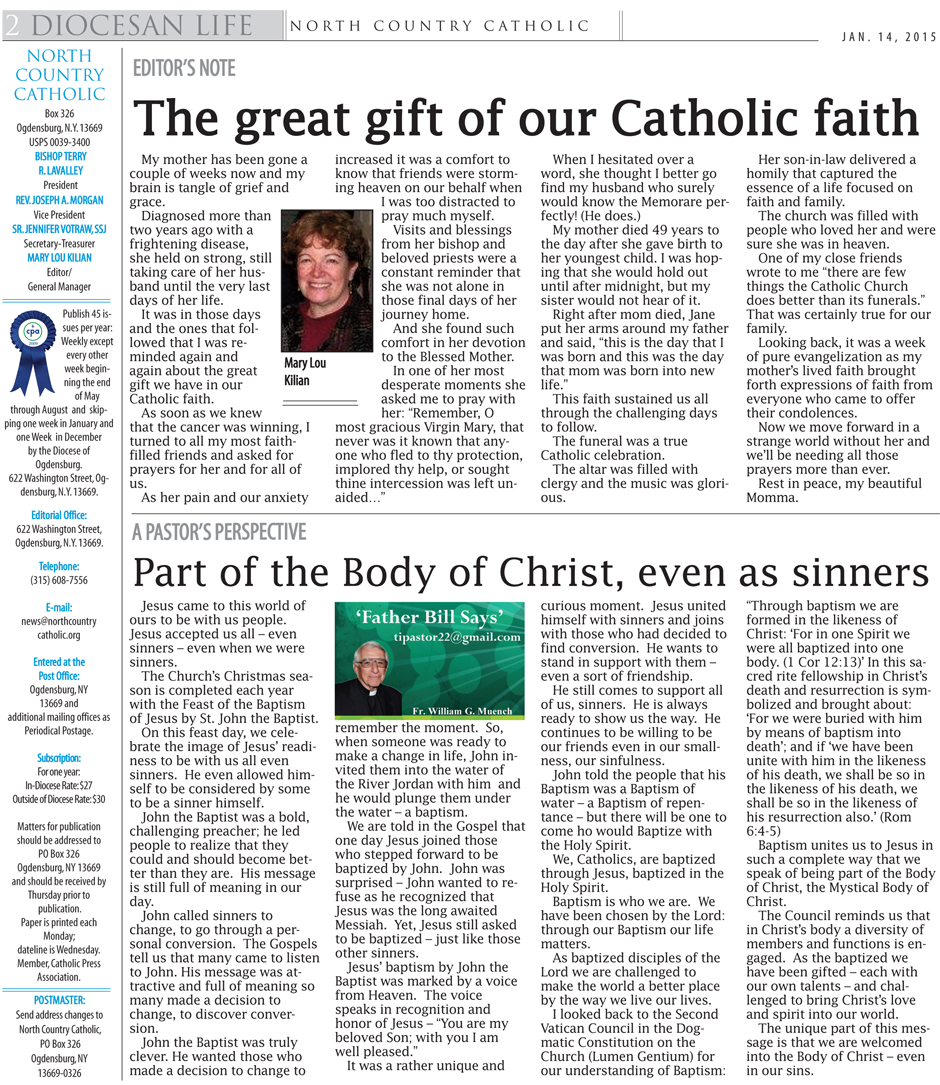 North Country Catholic Newspaper