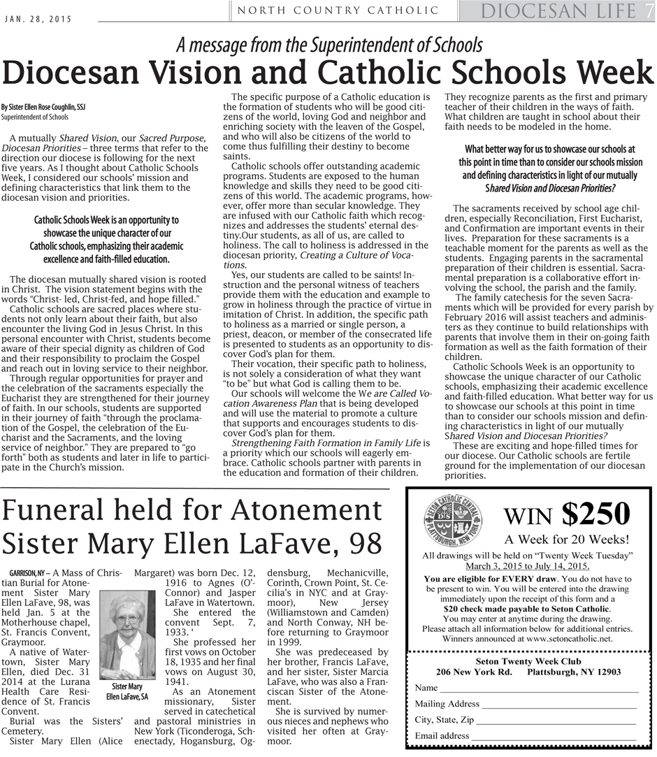 North Country Catholic Newspaper