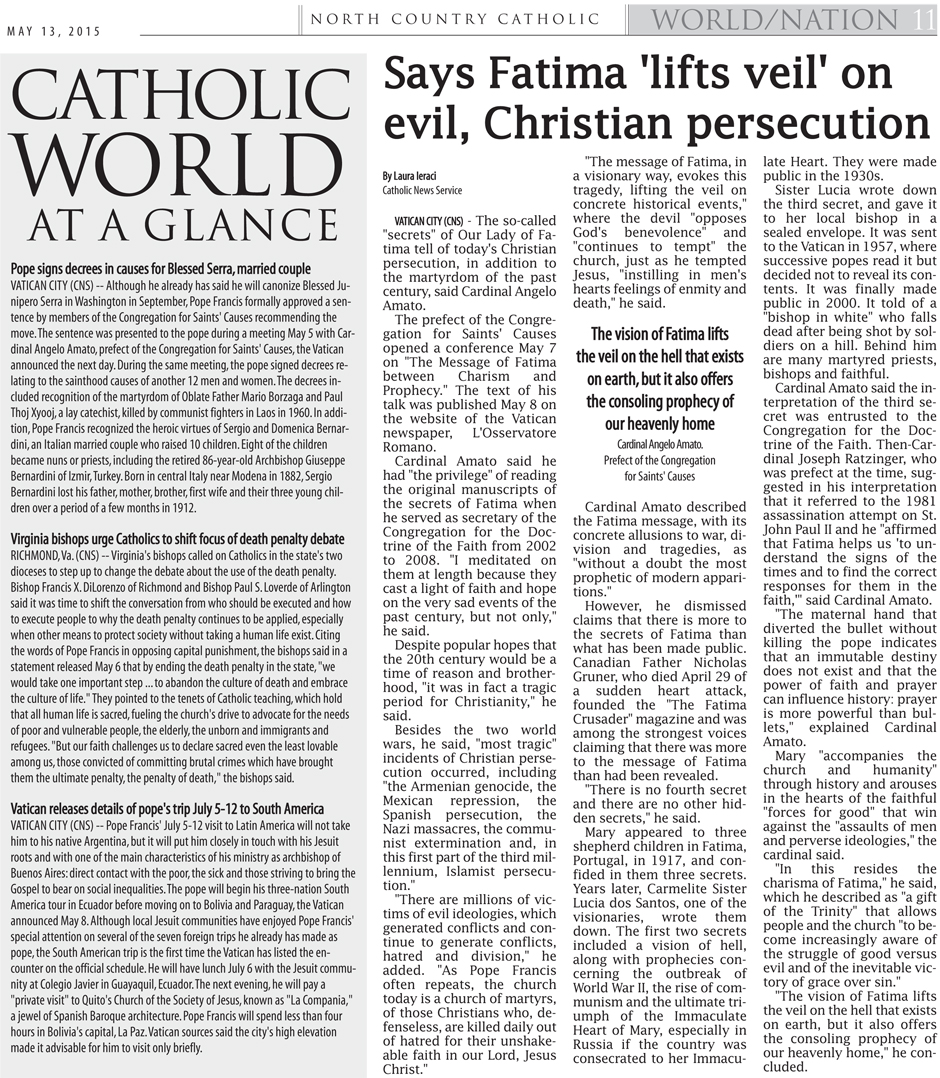North Country Catholic Newspaper
