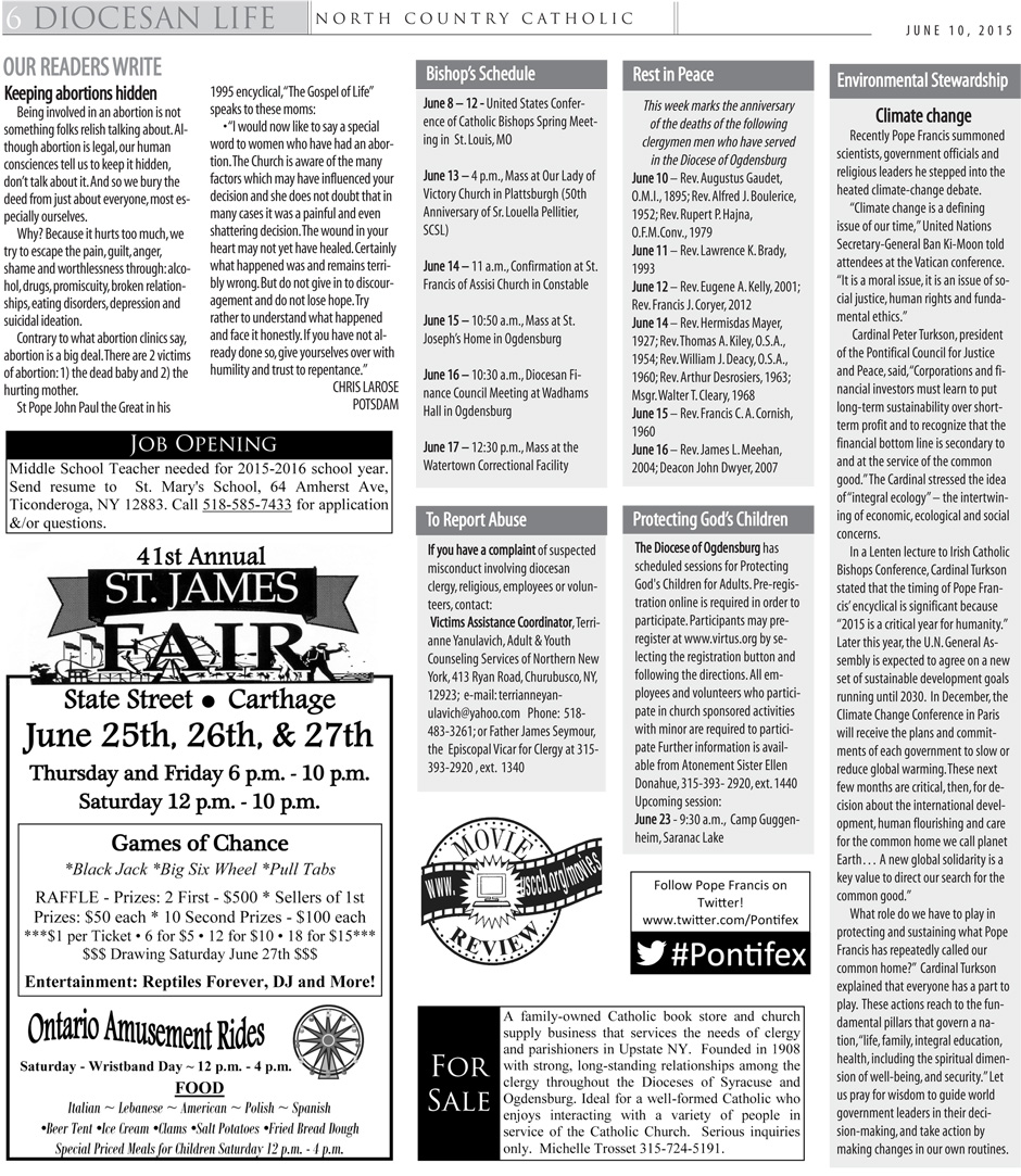 North Country Catholic Newspaper