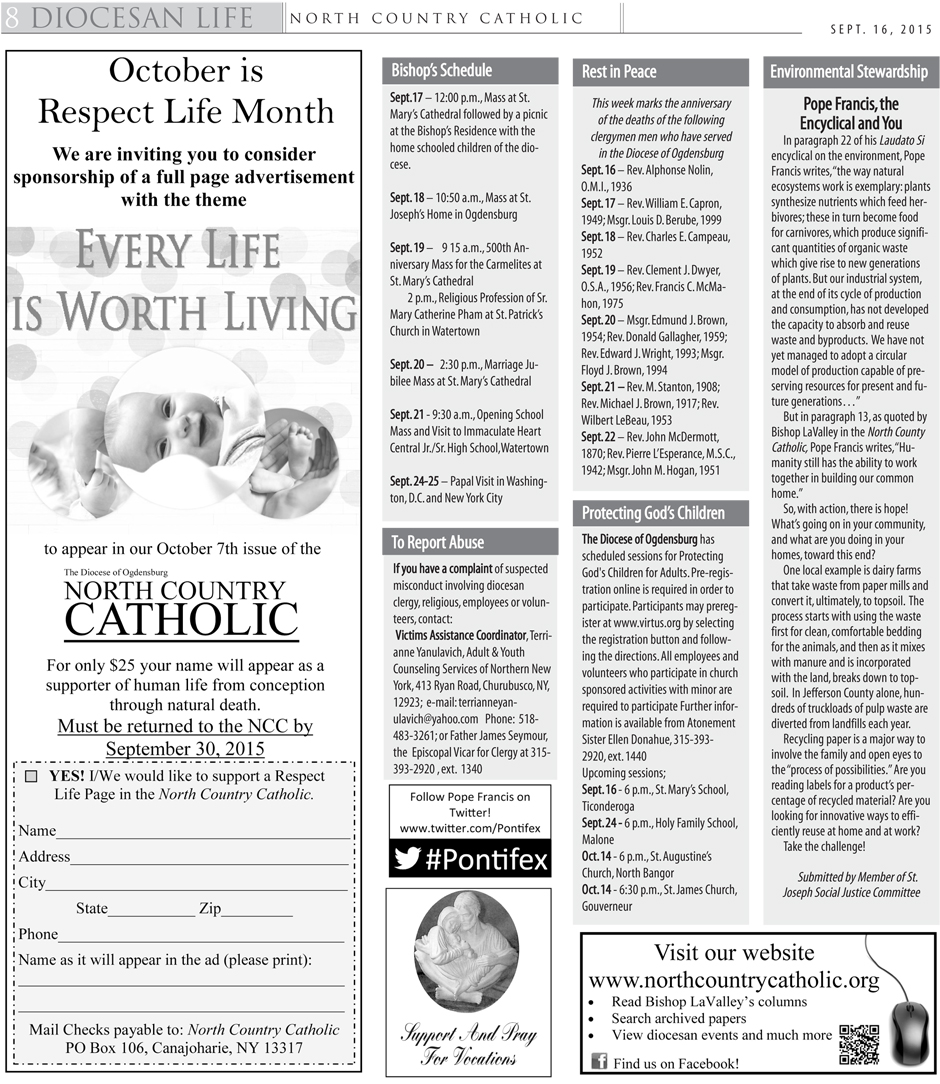 North Country Catholic Newspaper