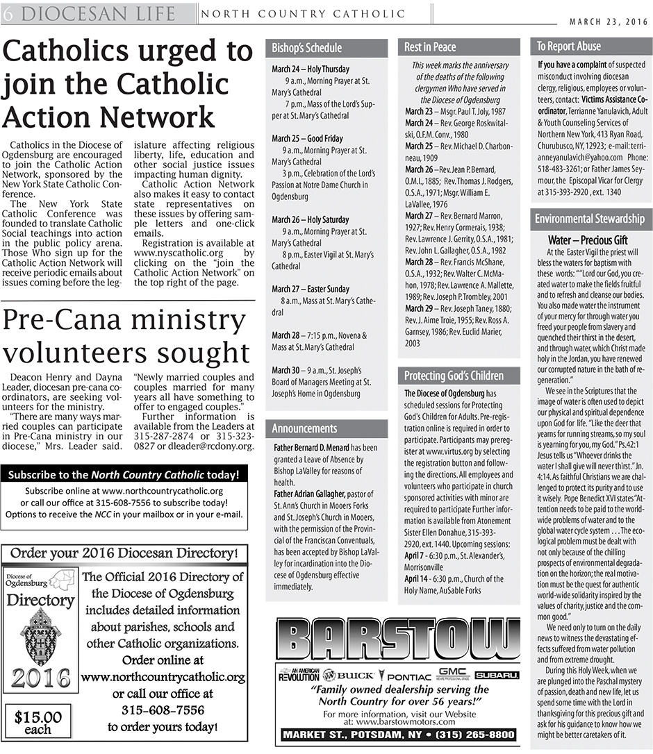 North Country Catholic Newspaper