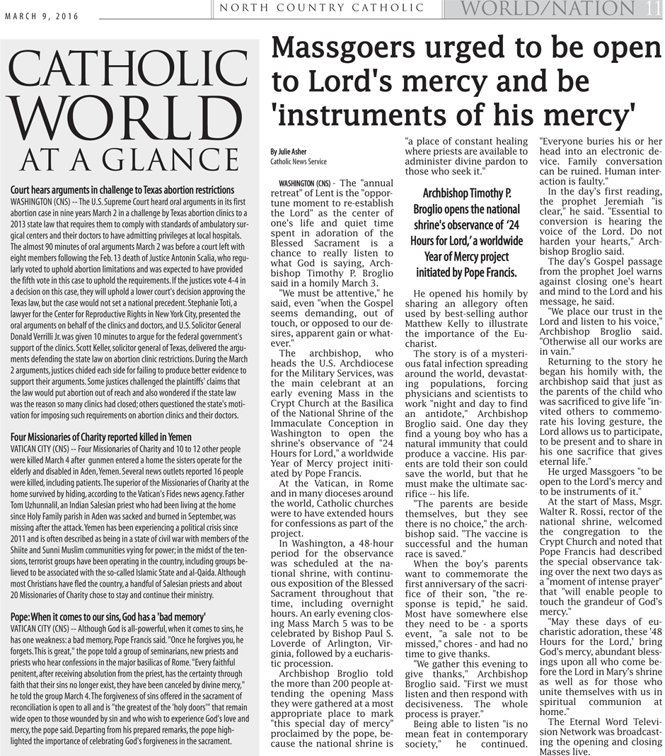 North Country Catholic Newspaper
