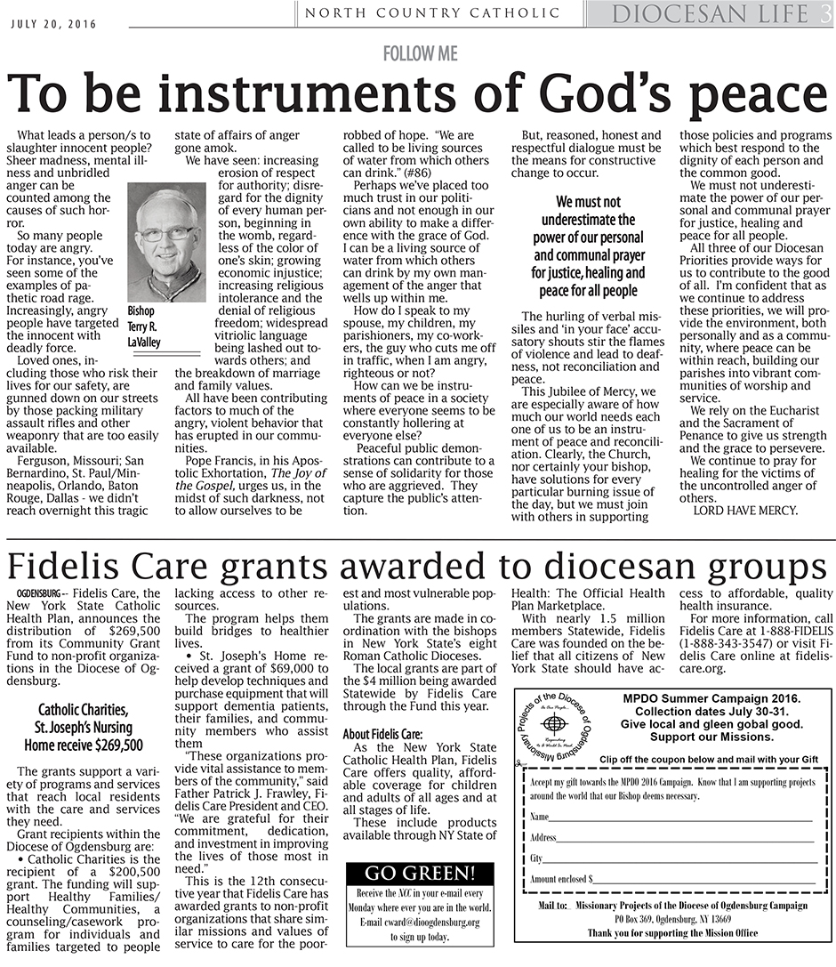 North Country Catholic Newspaper