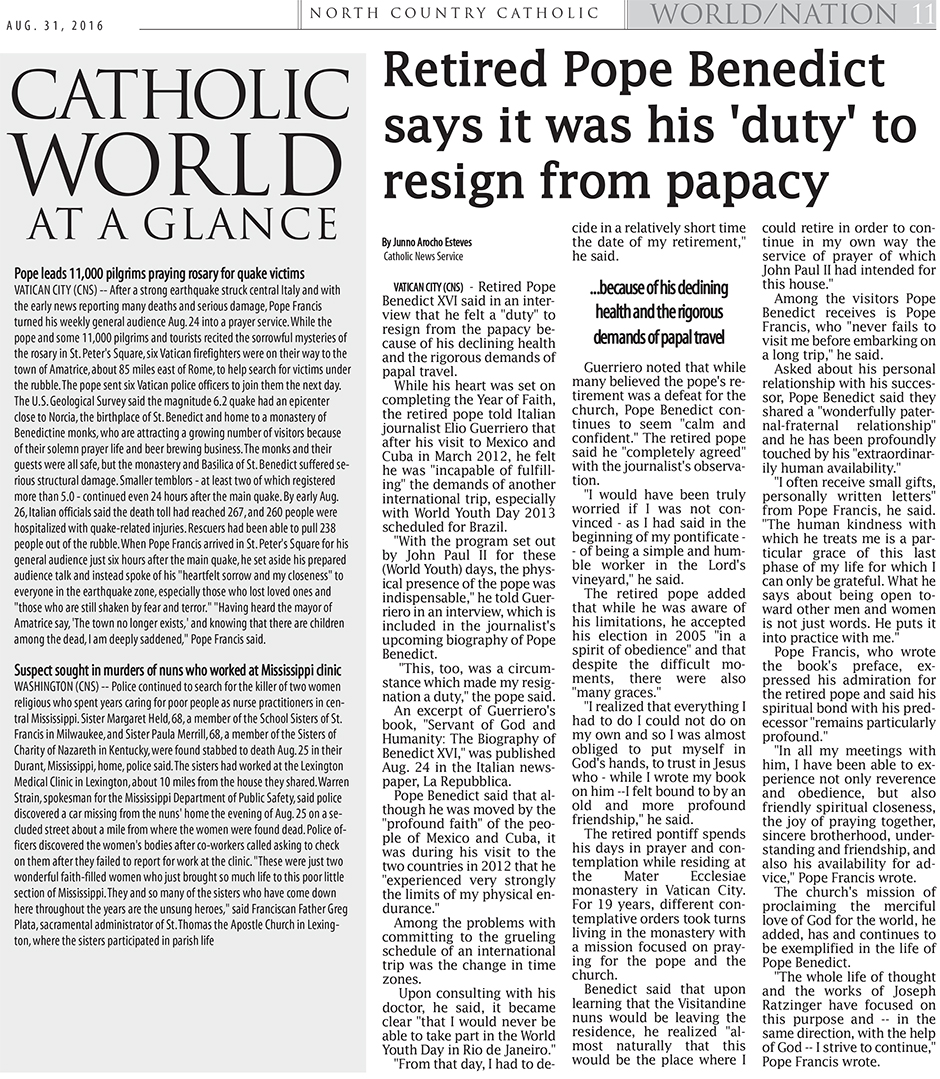North Country Catholic Newspaper