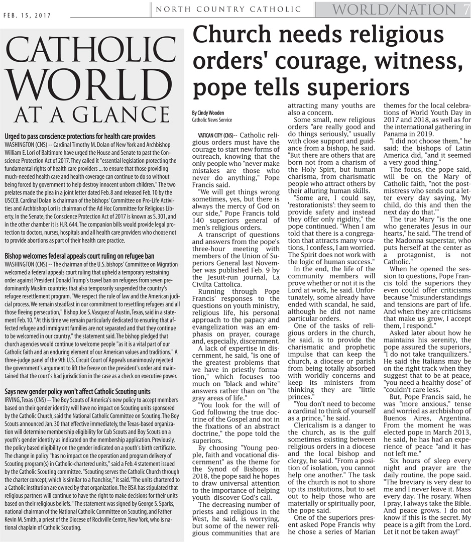 North Country Catholic Newspaper