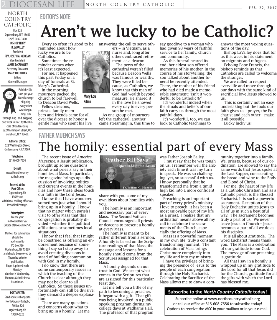 North Country Catholic Newspaper