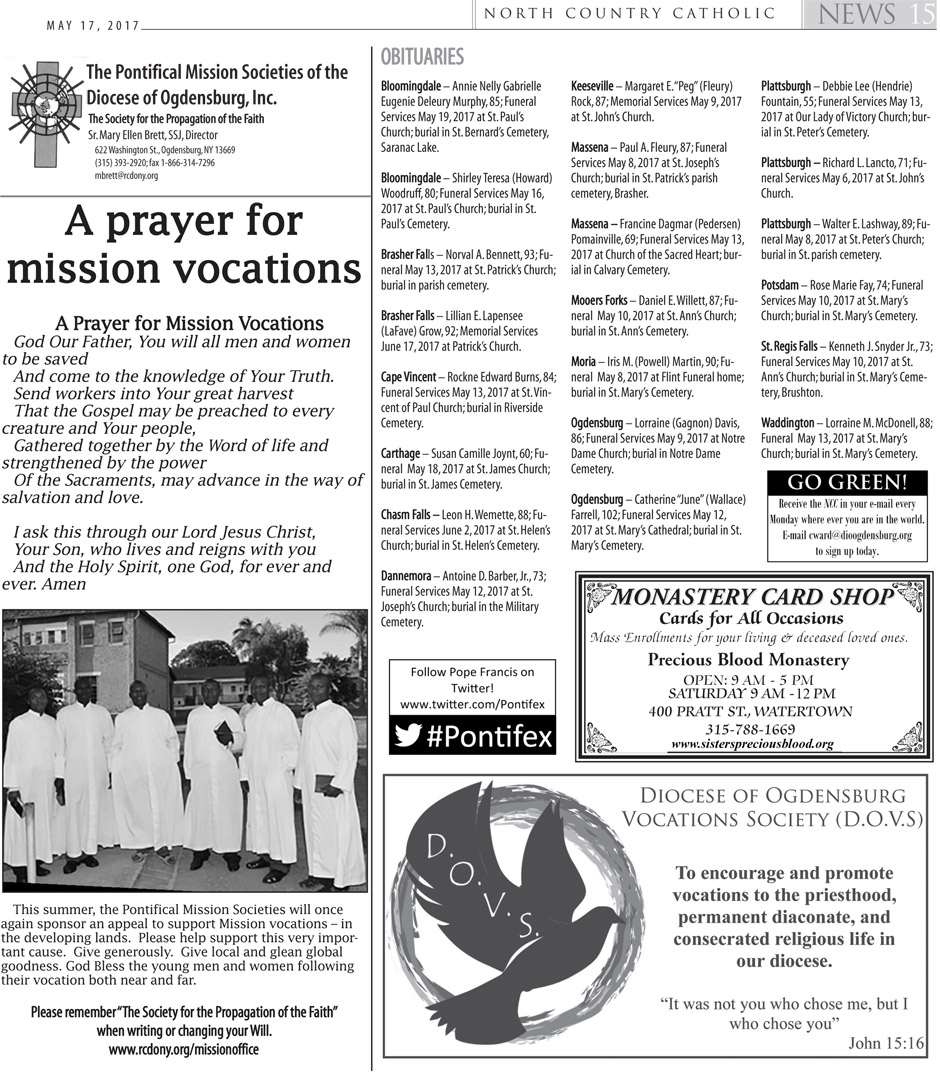North Country Catholic Newspaper