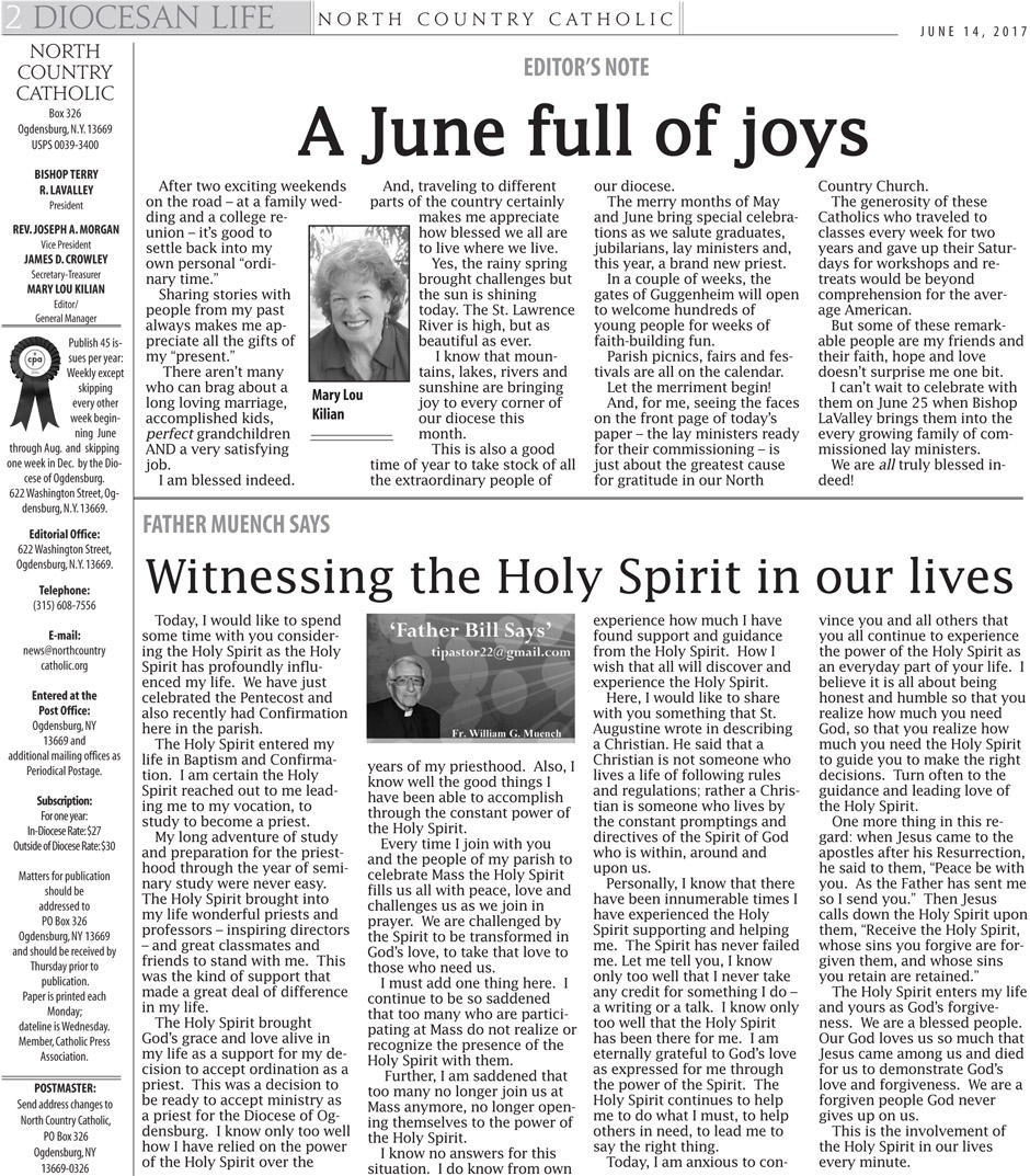 North Country Catholic Newspaper