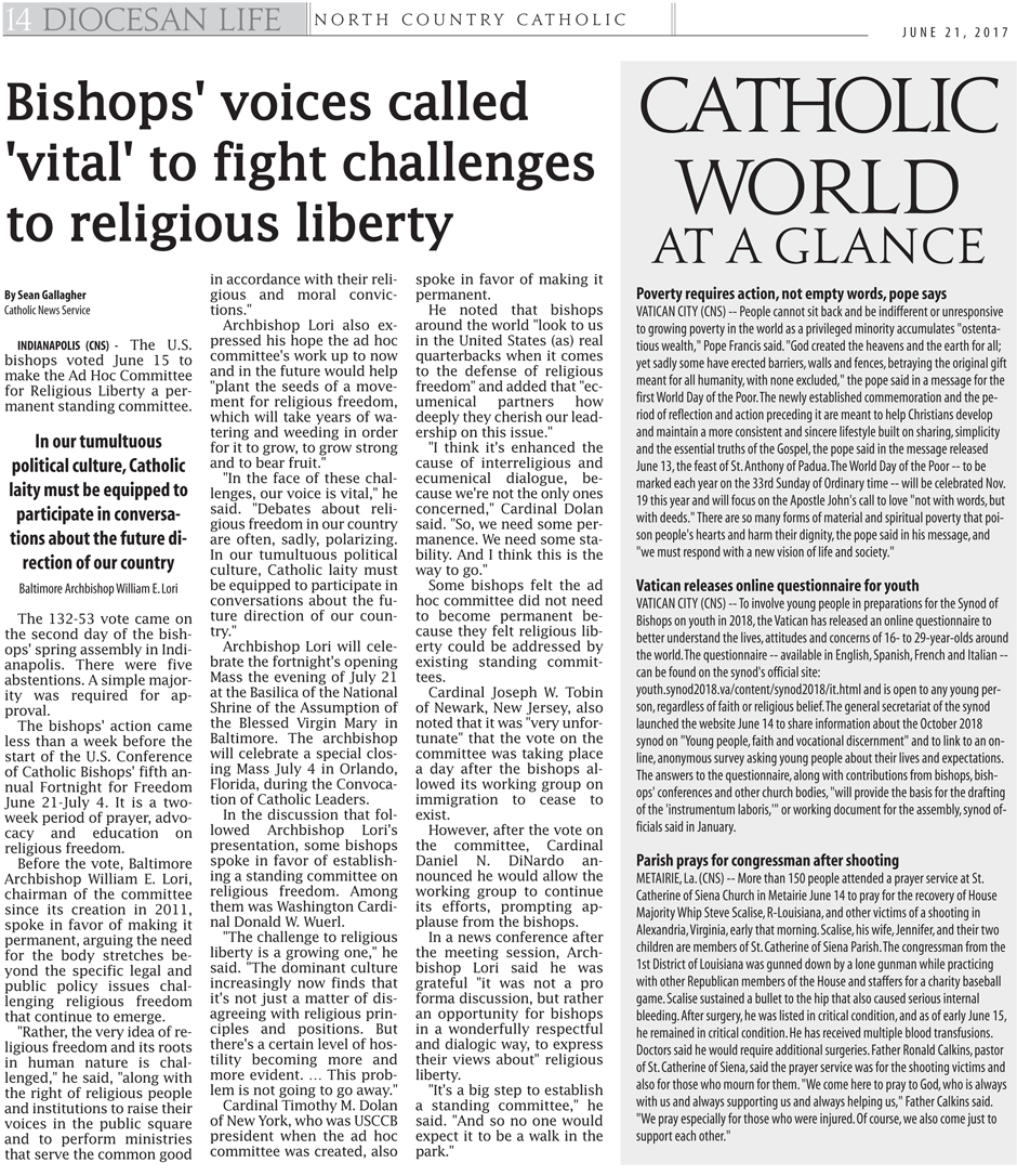 North Country Catholic Newspaper