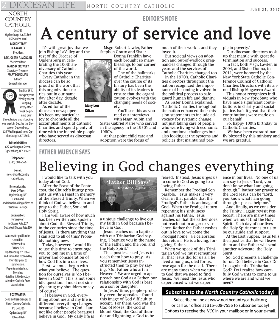 North Country Catholic Newspaper