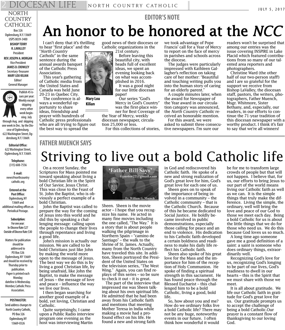 North Country Catholic Newspaper