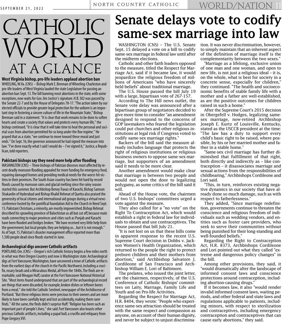North Country Catholic Newspaper
